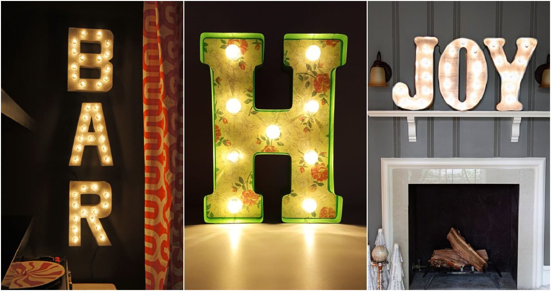 DIY Marquee Letters - Step by Step Guide - Blitsy