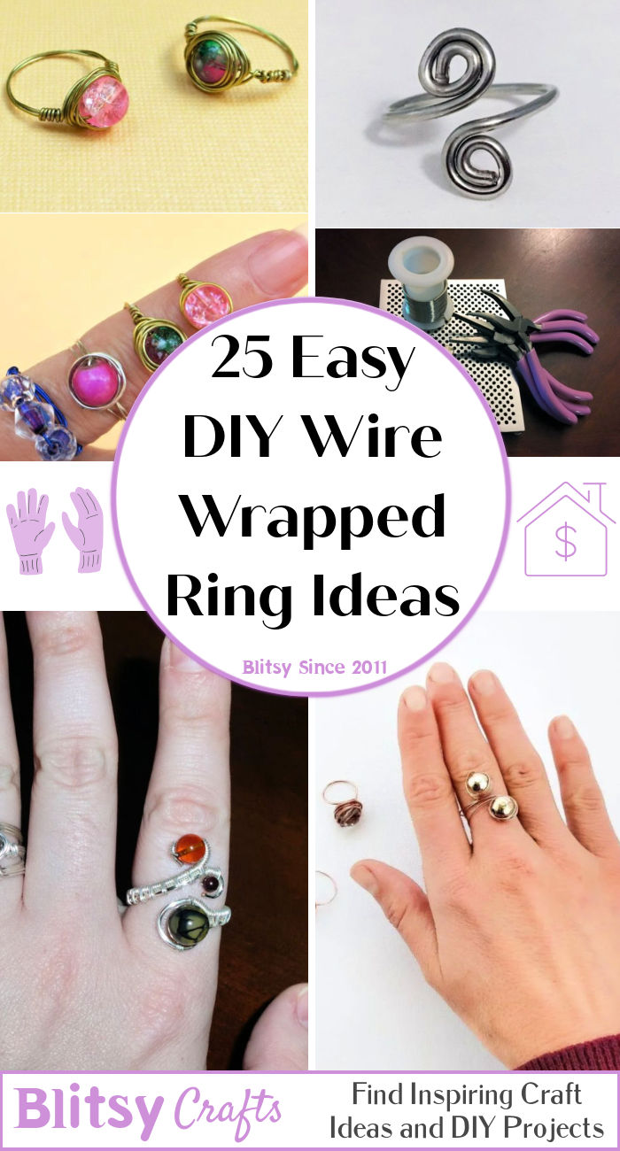 Unique DIY Wire Wrapped Rings - Blitsy
