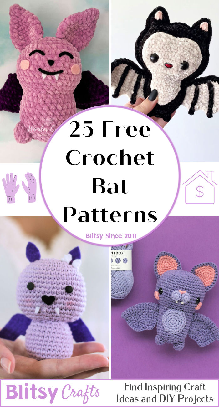 25 Free Crochet Bat Patterns: Amigurumi Pattern - Blitsy