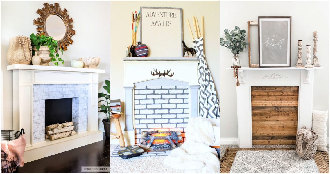 DIY Faux Fireplace for Your Home - Blitsy