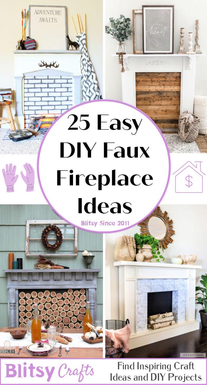 DIY Faux Fireplace for Your Home - Blitsy