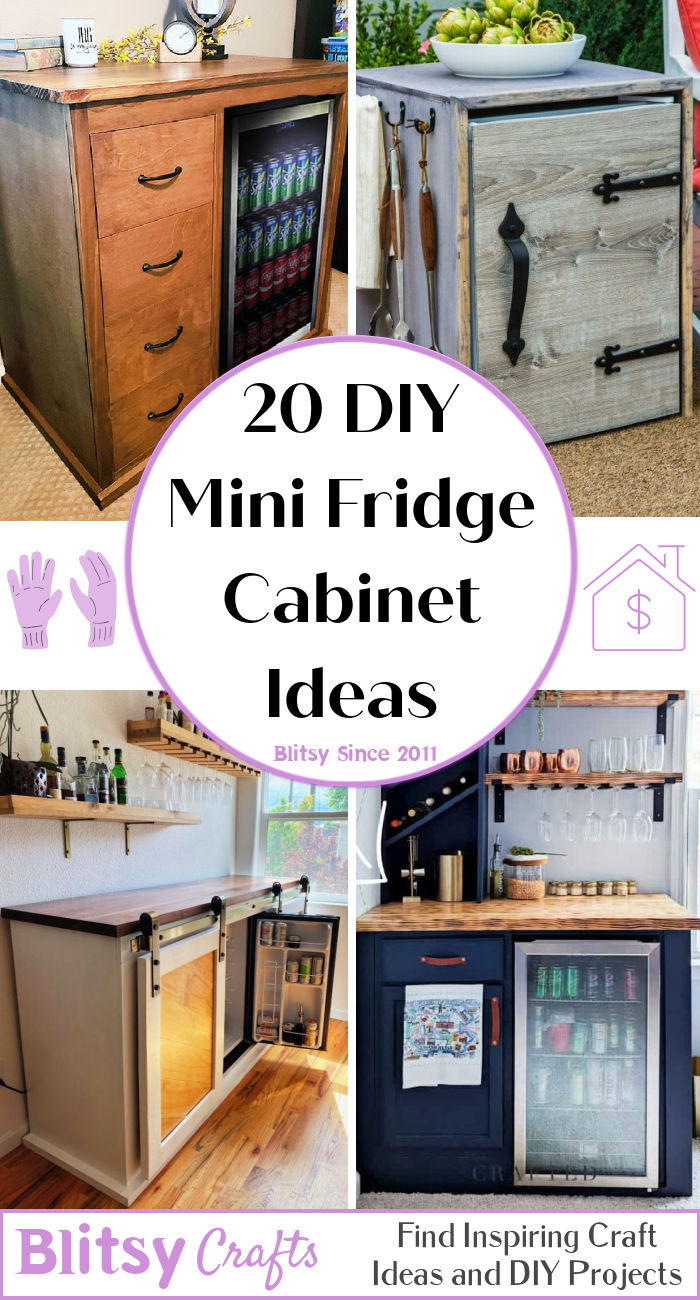 DIY Mini Fridge Cabinet to Keep Your Drinks Cool - Blitsy