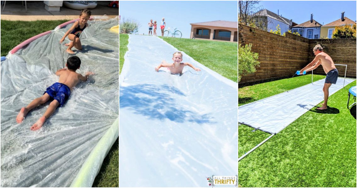 DIY Slip and Slide for Summer Outdoor Play - Blitsy