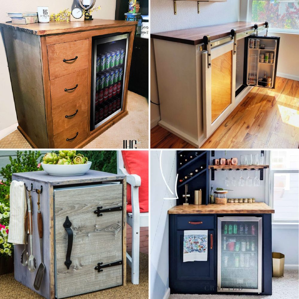 DIY Mini Fridge Cabinet to Keep Your Drinks Cool - Blitsy
