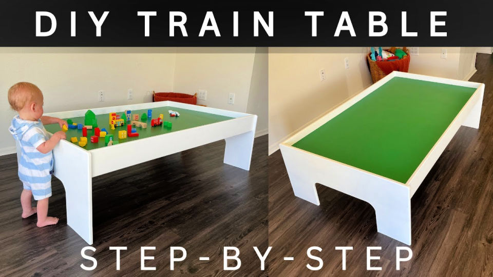 DIY Train Table for Kids' Playtime - Blitsy