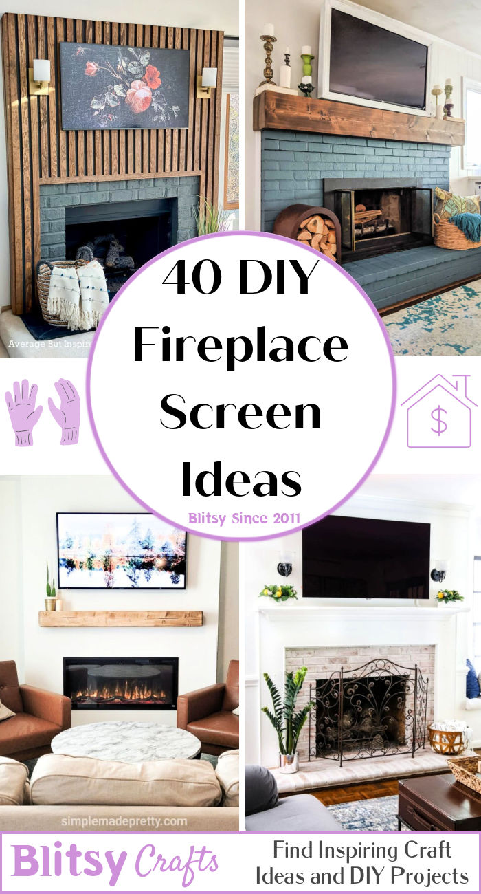 DIY Fireplace Screen to Upgrade Your Fireplace - Blitsy