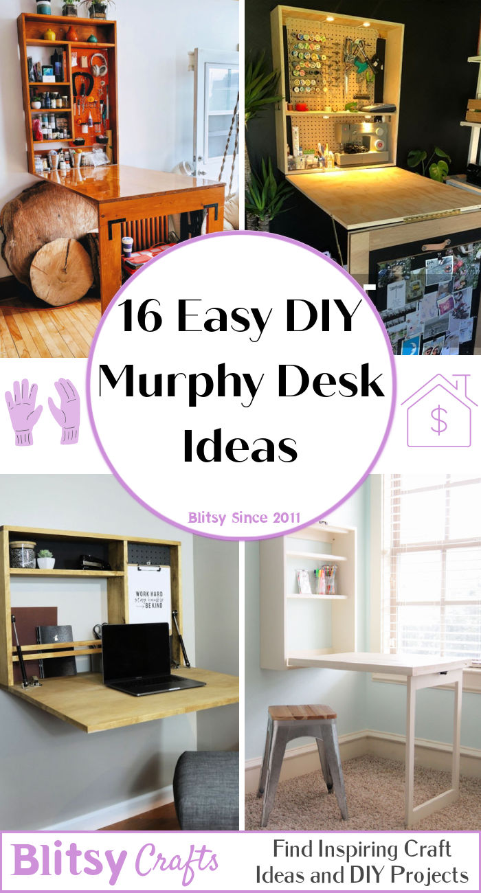 Space-Saving DIY Murphy Desk - Blitsy