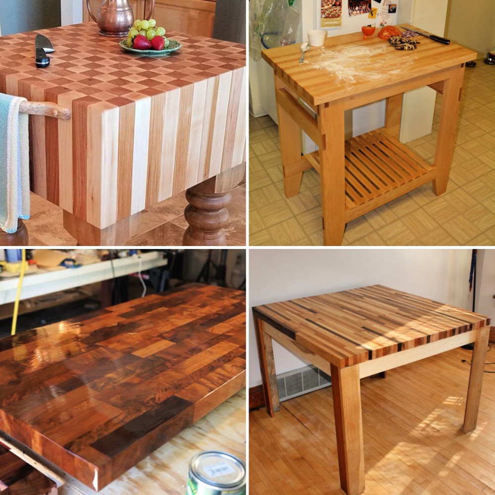 DIY Butcher Block Table for Your Kitchen - Blitsy