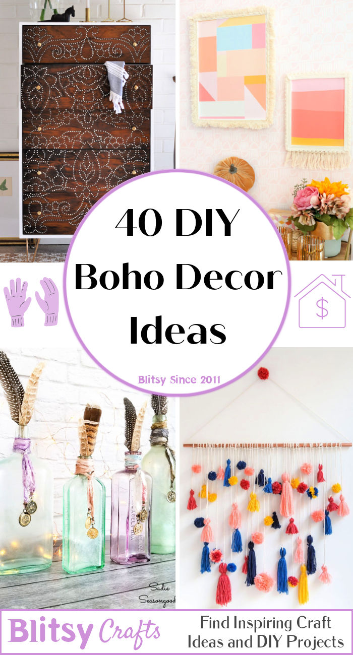 40 DIY Boho Decor Ideas on A Budget - Blitsy