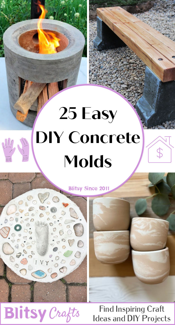 25 DIY Concrete Molds: How to Make a Mold for Concrete - Blitsy