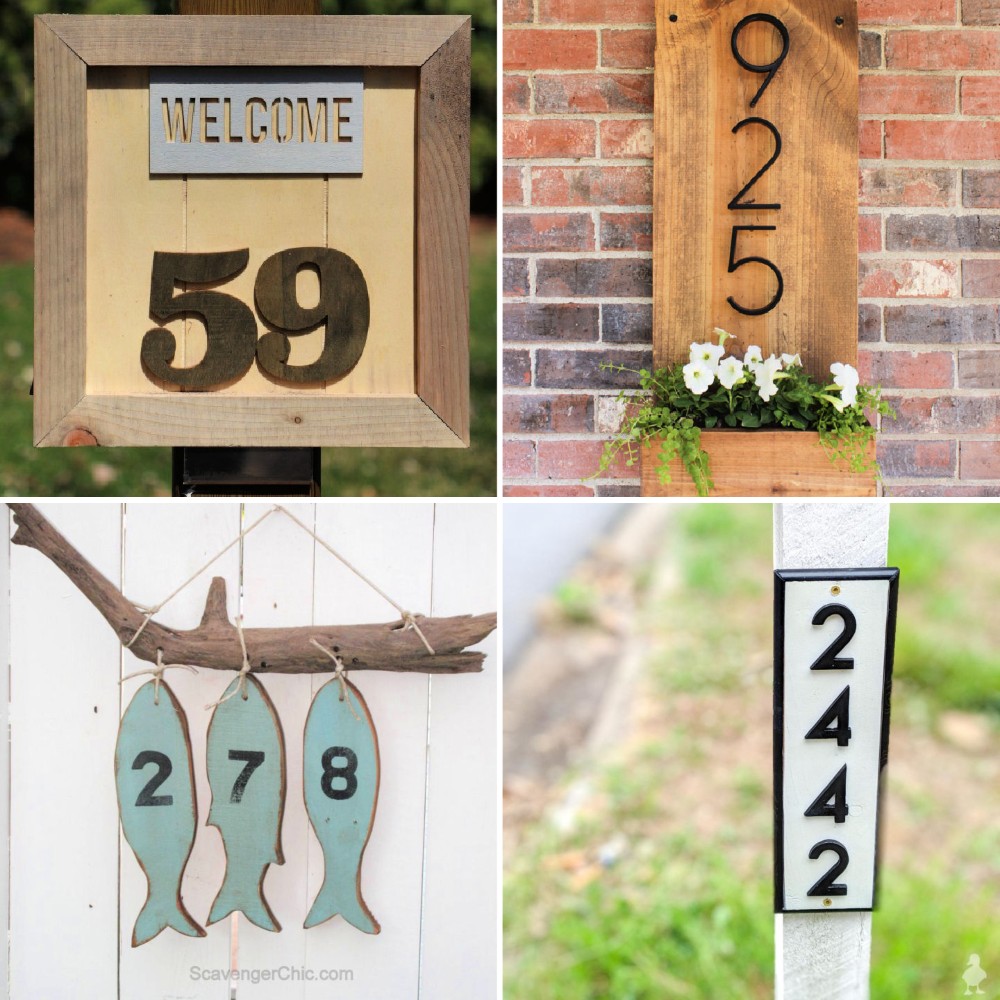 30 DIY House Number Ideas and House Number Signs - Blitsy