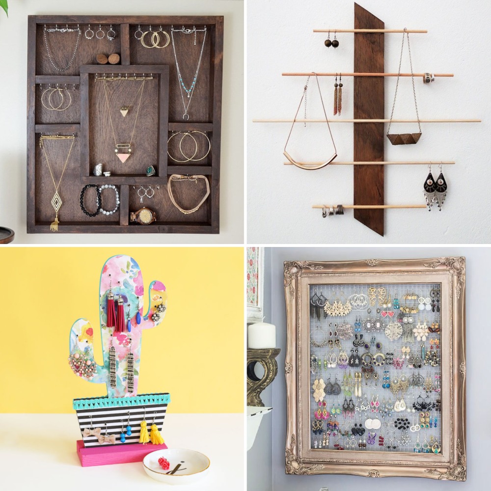 30 Easy DIY Jewelry Holder Ideas to Organize - Blitsy
