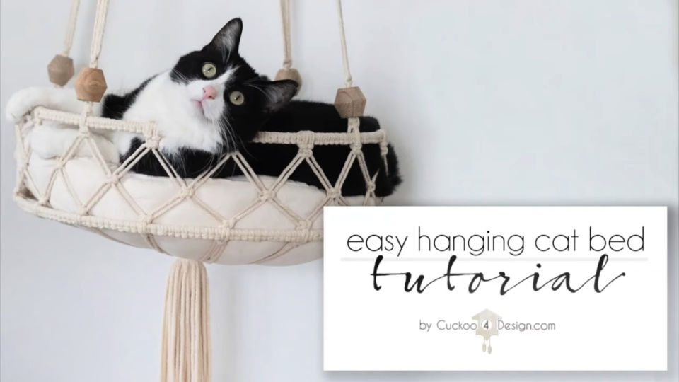 DIY Macrame Cat Hammock for Your Furry Friend - Blitsy