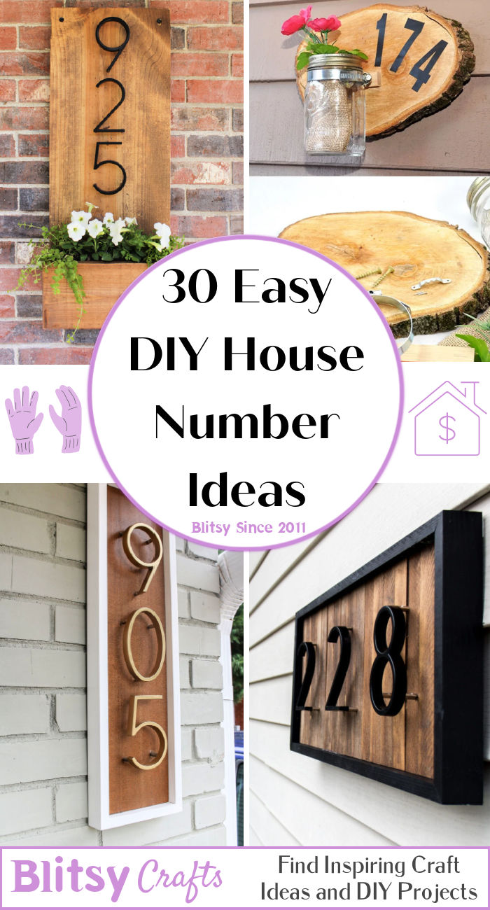 30 DIY House Number Ideas and House Number Signs - Blitsy