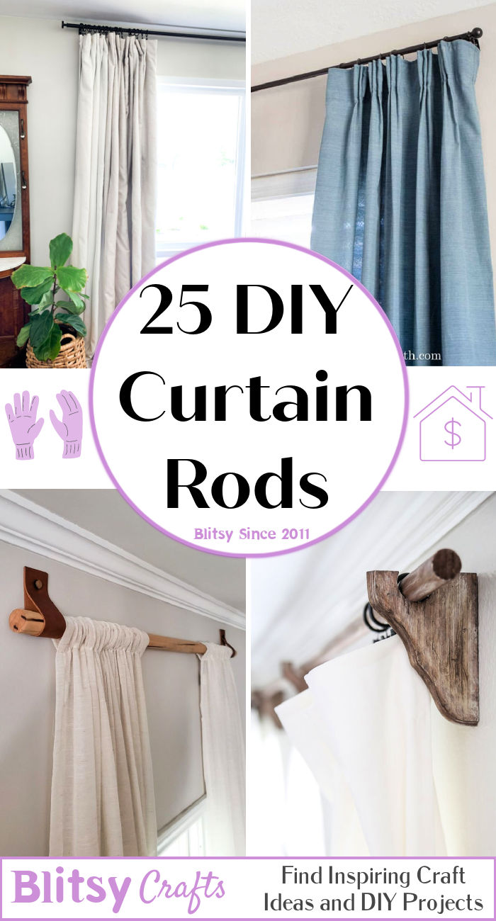 DIY Curtain Rods (25 Ways) - Blitsy