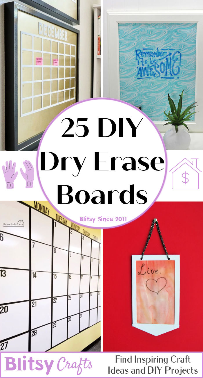 DIY Dry Erase Board (25 Ways) - Blitsy