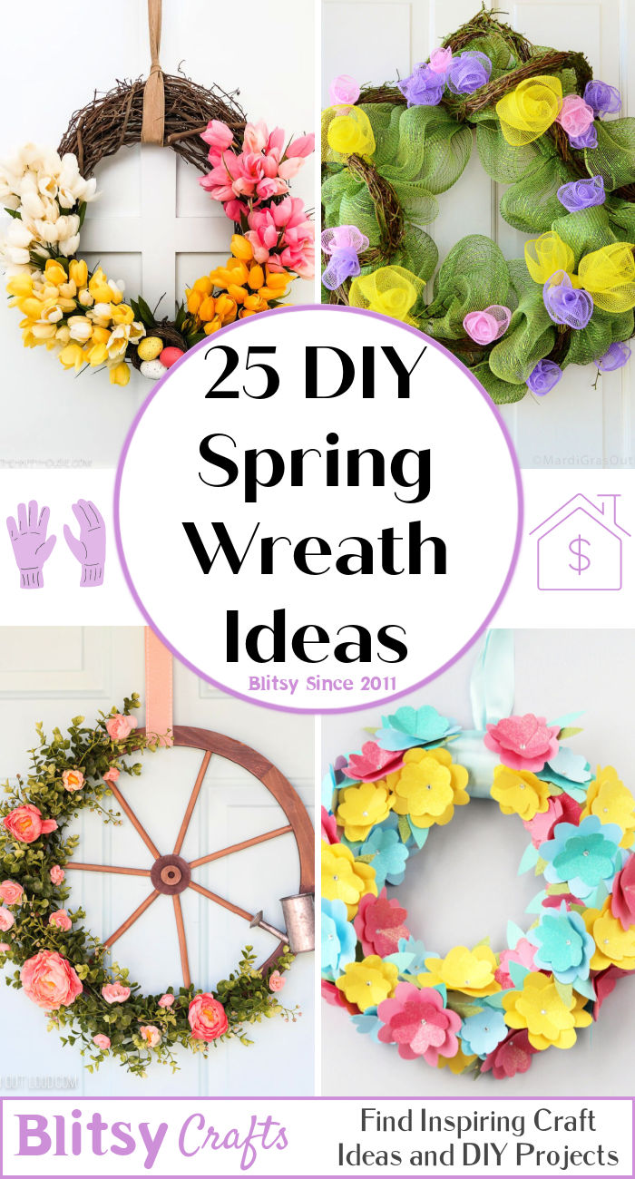 25 DIY Spring Wreath Ideas for Front Door - Blitsy