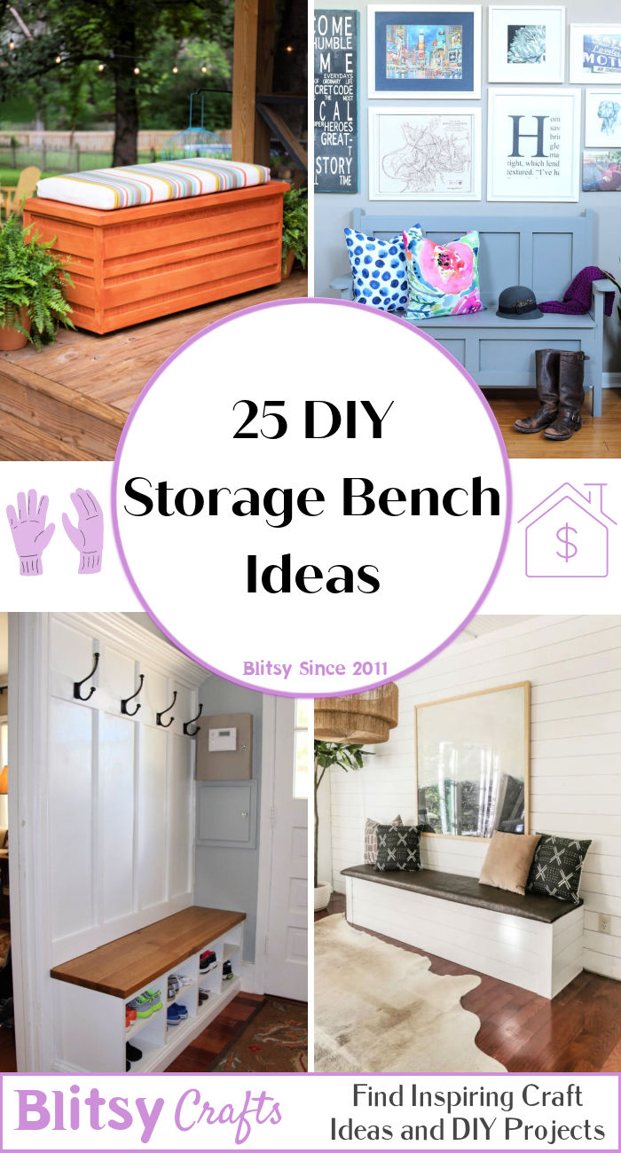 DIY Storage Bench (25 Ways to Build) - Blitsy