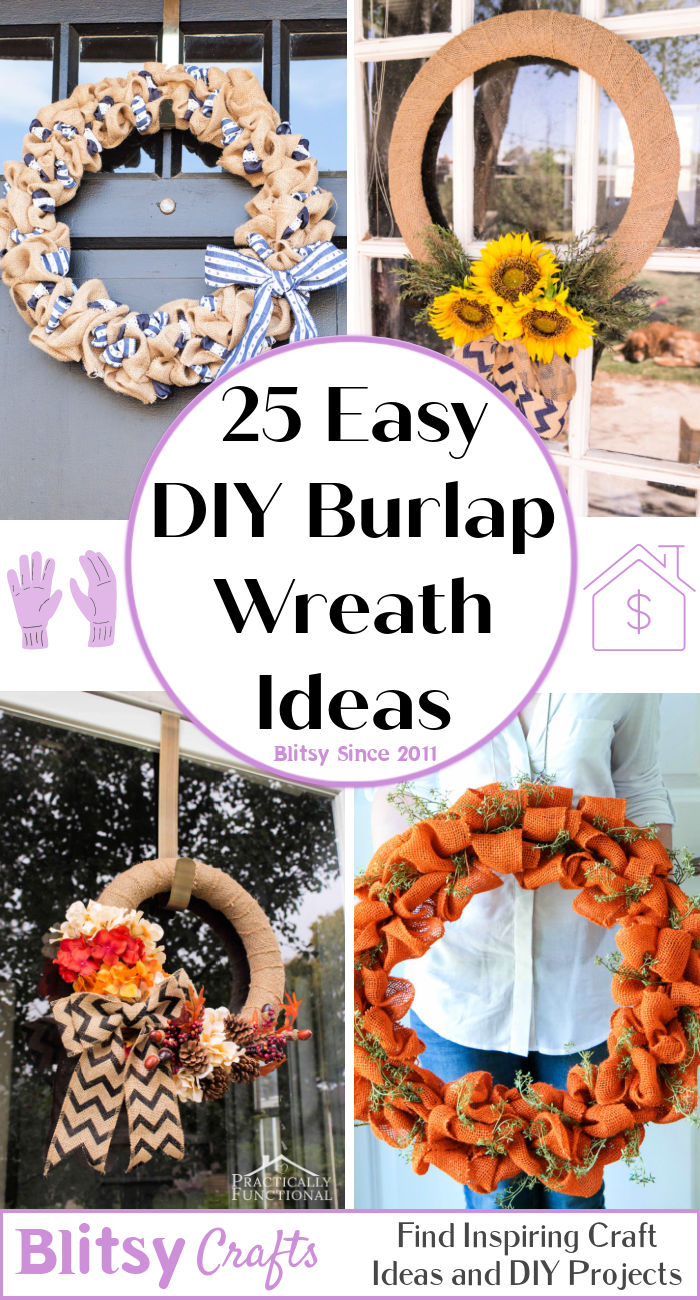 How to Make a Burlap Wreath (25 Different Ways) - Blitsy