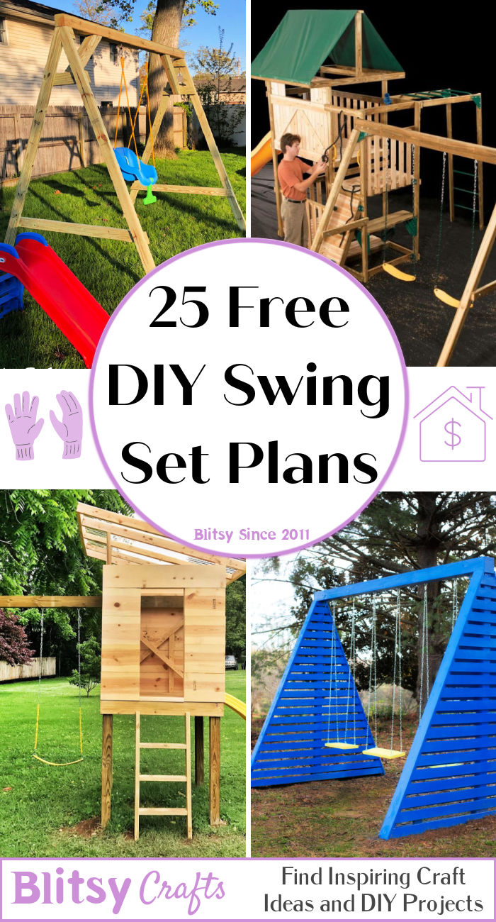 25 Free DIY Swing Set Plans with a Material List - Blitsy