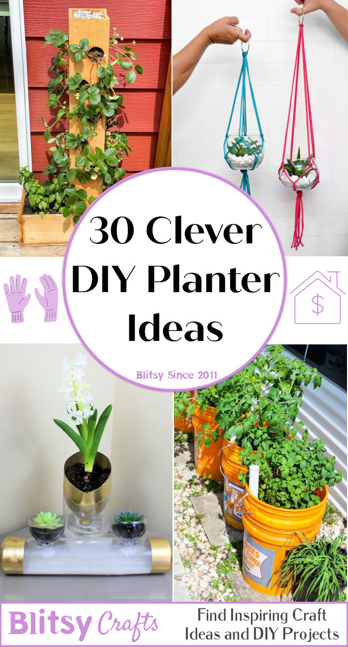 30 Beautiful DIY Planters You Can Make From Scratch - Blitsy