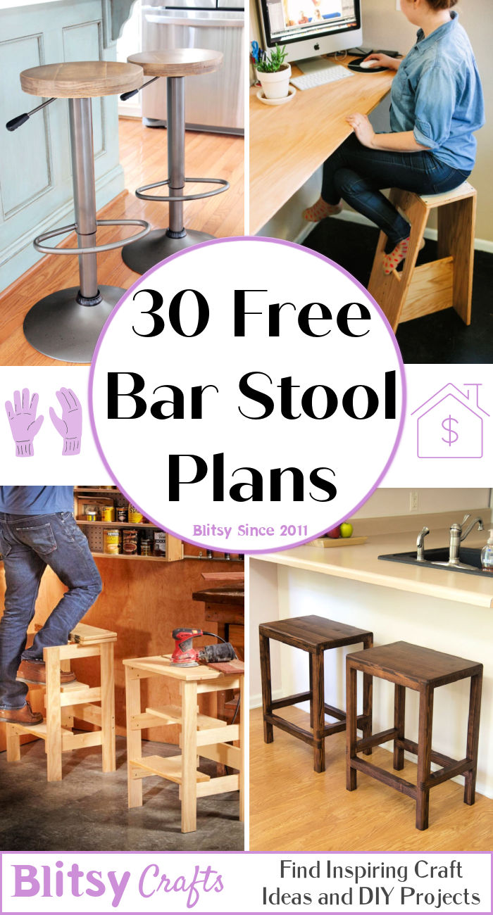 DIY Bar Stools: 30 Free Plans to Build Your Own - Blitsy