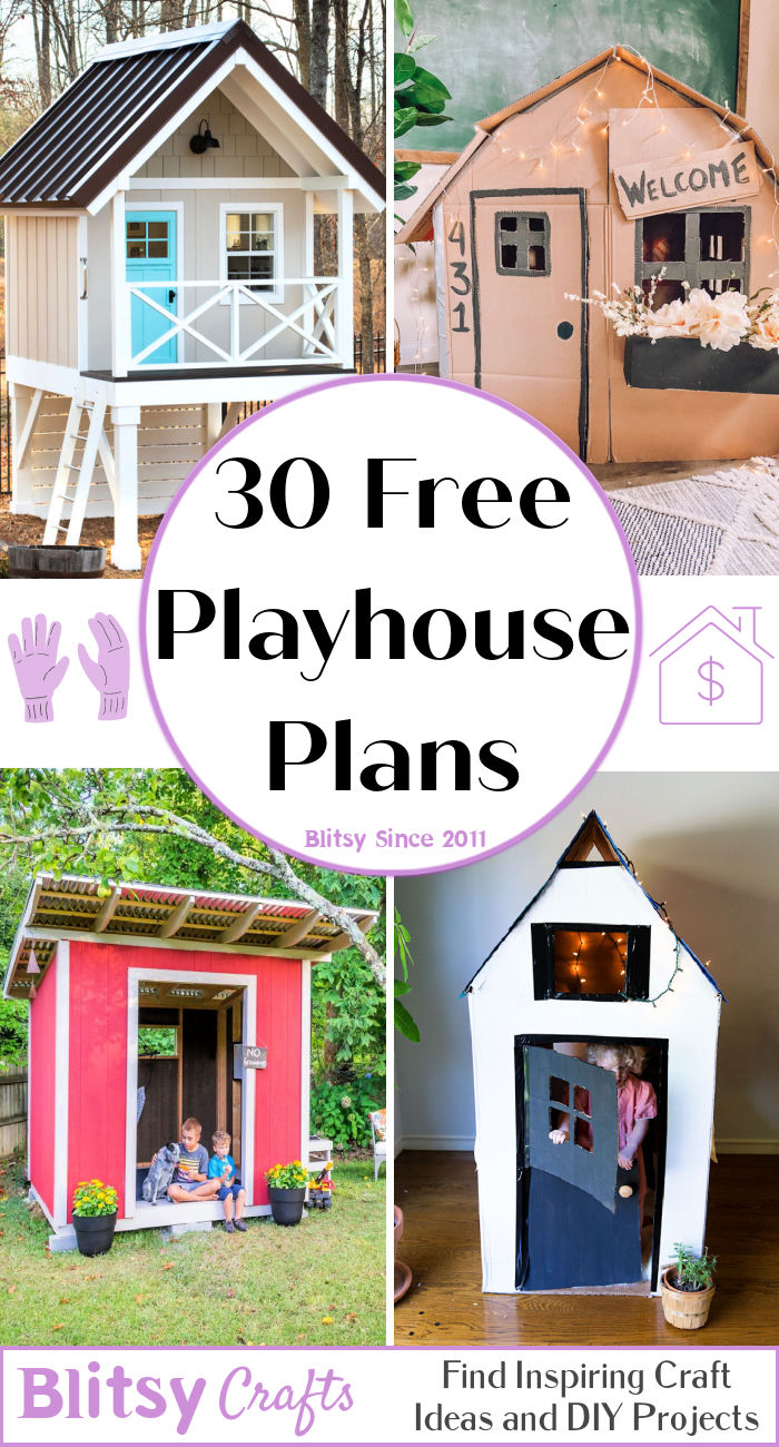 30 Free Playhouse Plans with Step by Step Instructions - Blitsy