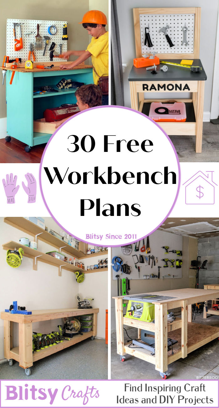 30 Free DIY Workbench Plans and Designs - Blitsy