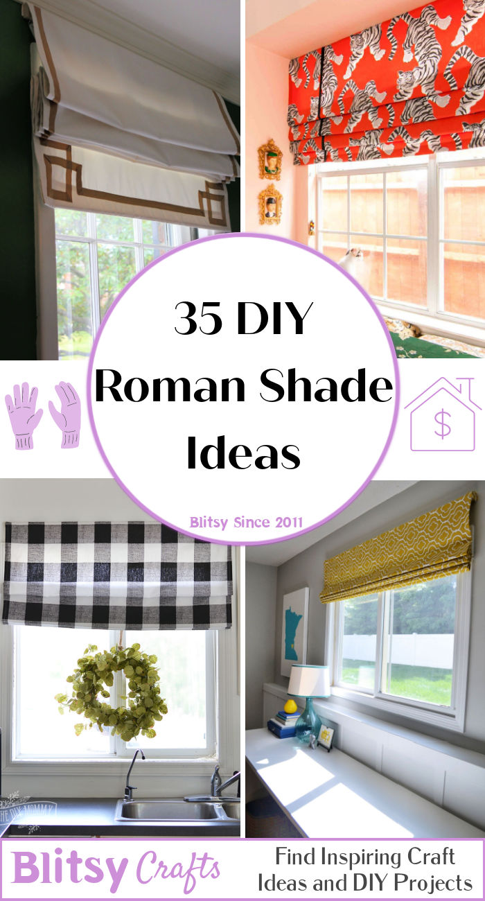 DIY Roman Shades (35 Ways) - Blitsy