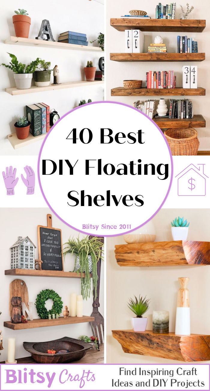 Easy DIY Floating Shelves (40 Ways) - Blitsy