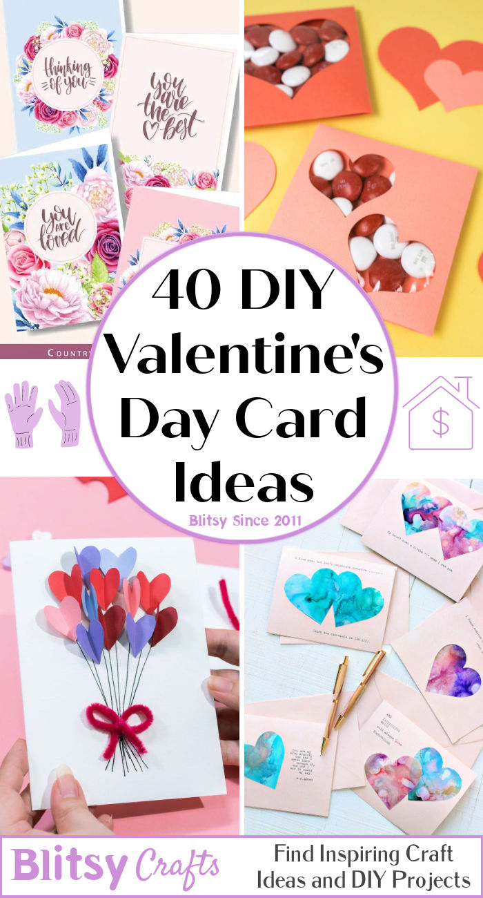 40 Homemade DIY Valentine's Cards to Make - Blitsy