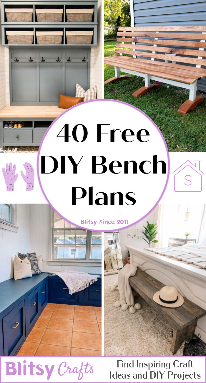 40 Free DIY Bench Plans (Simple Wood Bench Ideas)