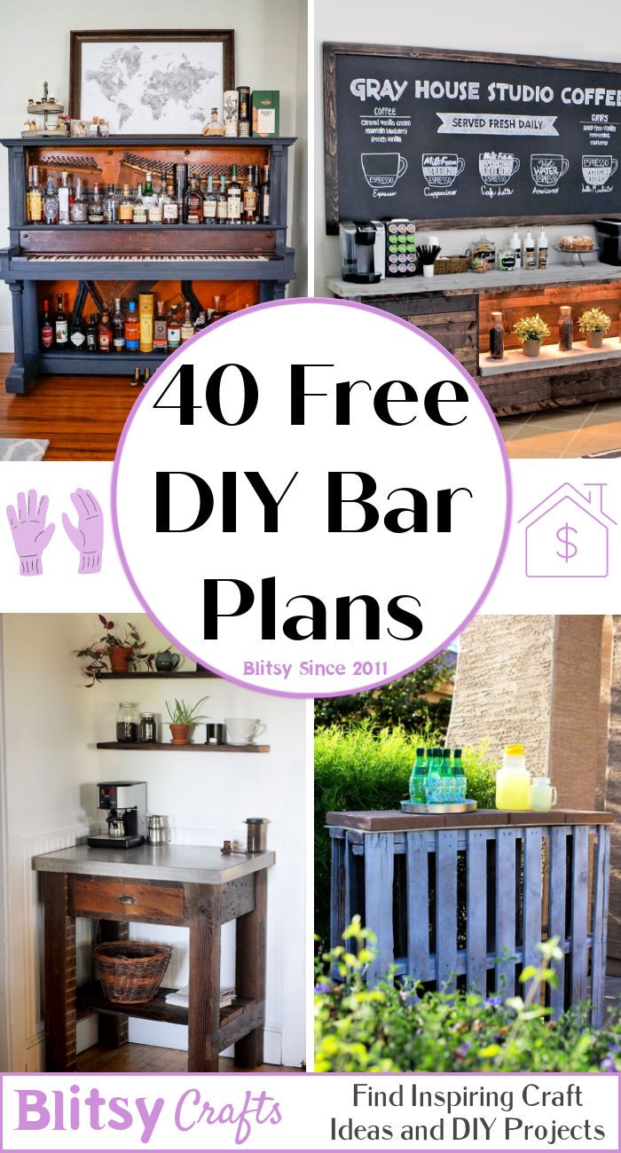 40 DIY Bar Plans To Build - Blitsy