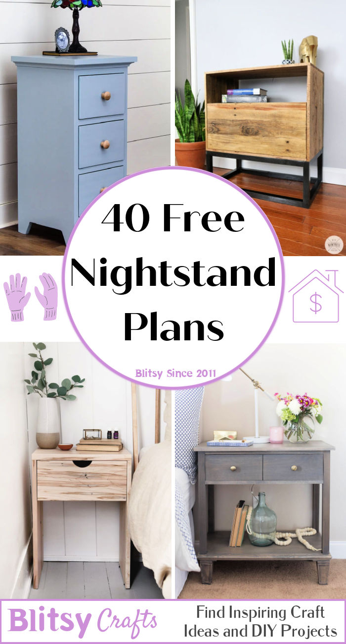 40 Best DIY Nightstand Ideas with Free Plans - Blitsy