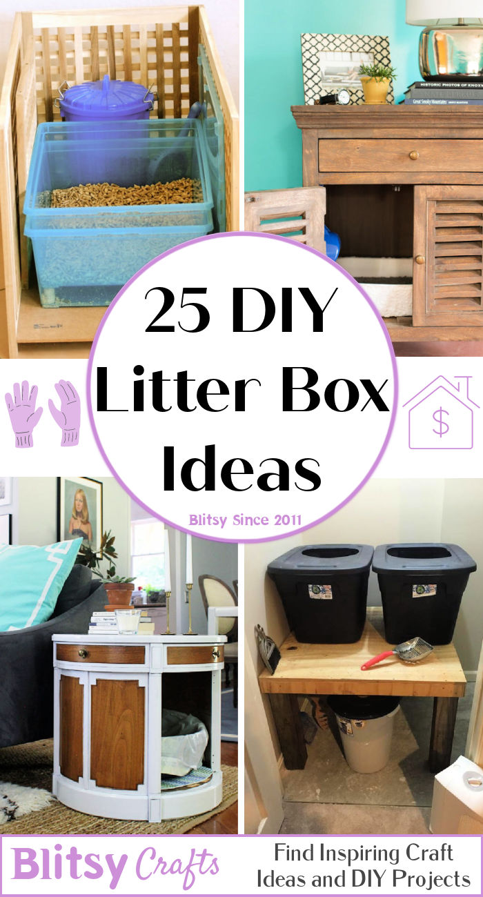 25 DIY Litter Box Ideas to Make - Blitsy