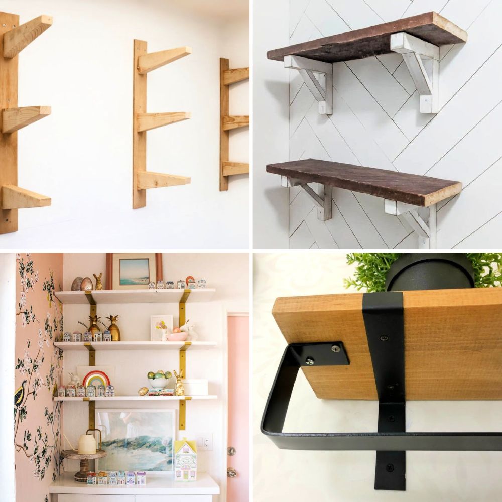 Cheap DIY Shelf Brackets (15 Ways) - Blitsy