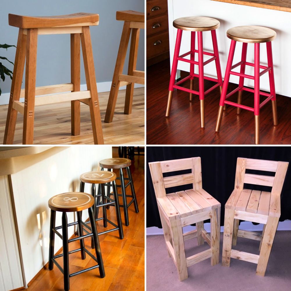 DIY Bar Stools: 30 Free Plans to Build Your Own - Blitsy