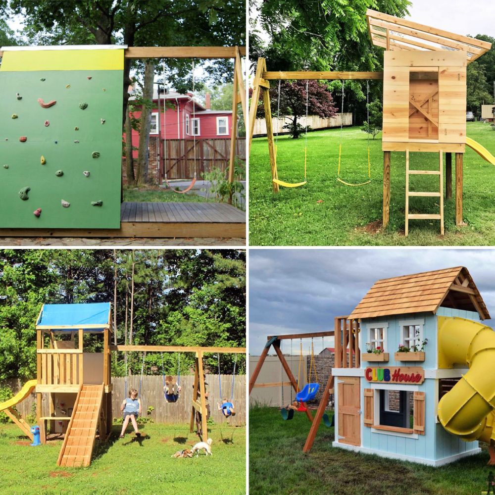 25 Free DIY Swing Set Plans with a Material List - Blitsy