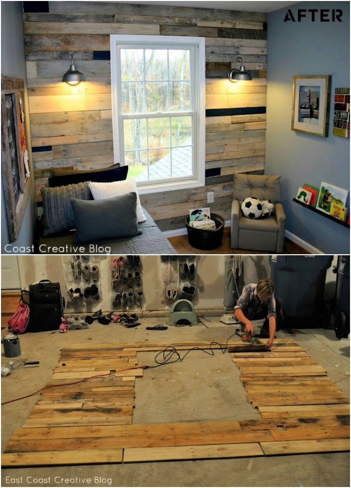 40 Cheap Pallet Wall Ideas That Are Easy To Install - Blitsy